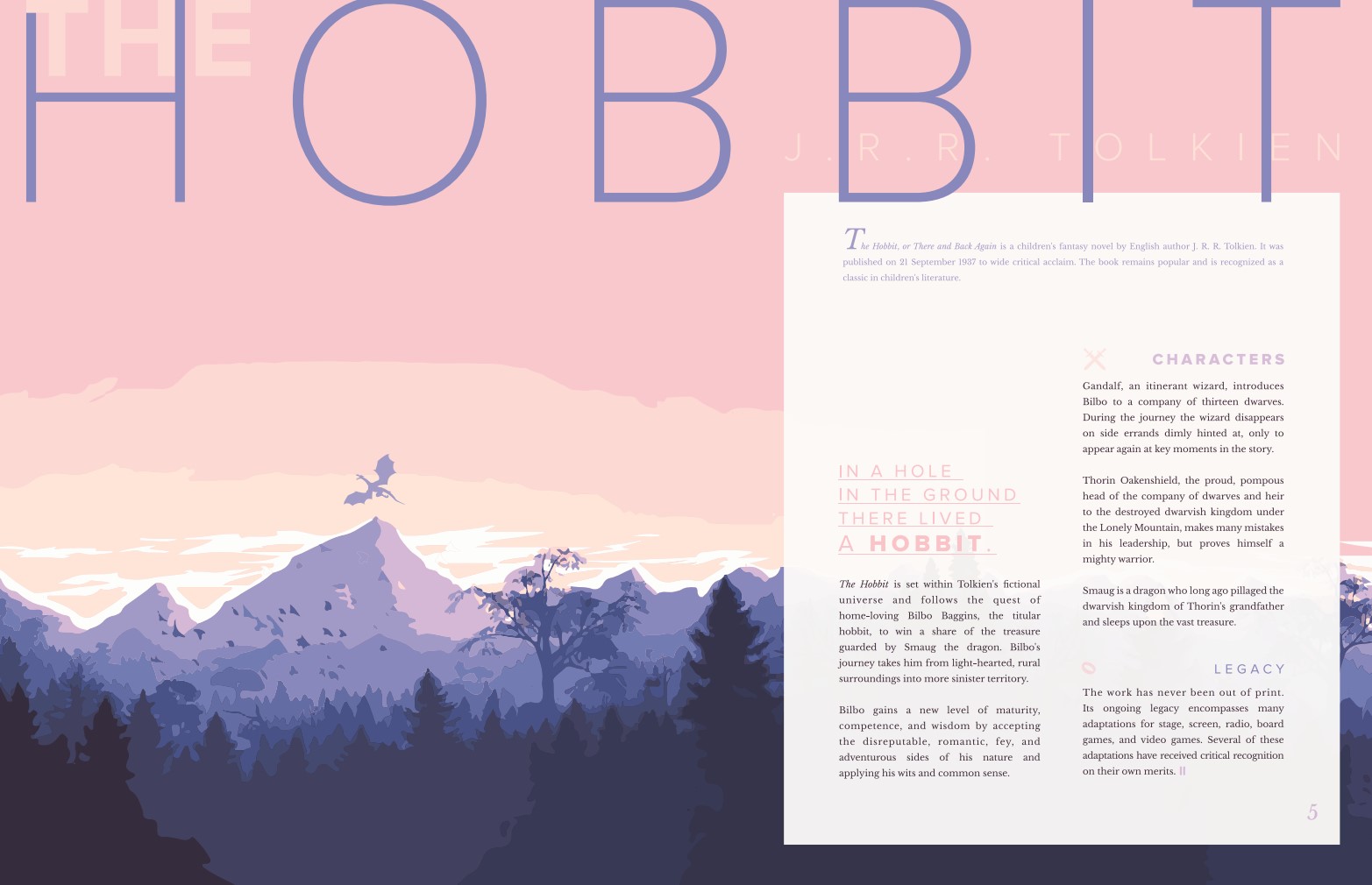 Magazine Spread - The Hobbit — Julie Yim